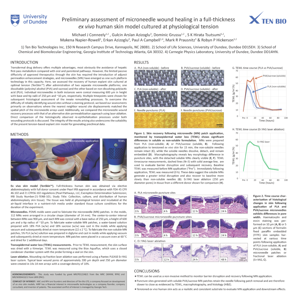 Preliminary assessment of microneedle wound healing in a full-thickness ...